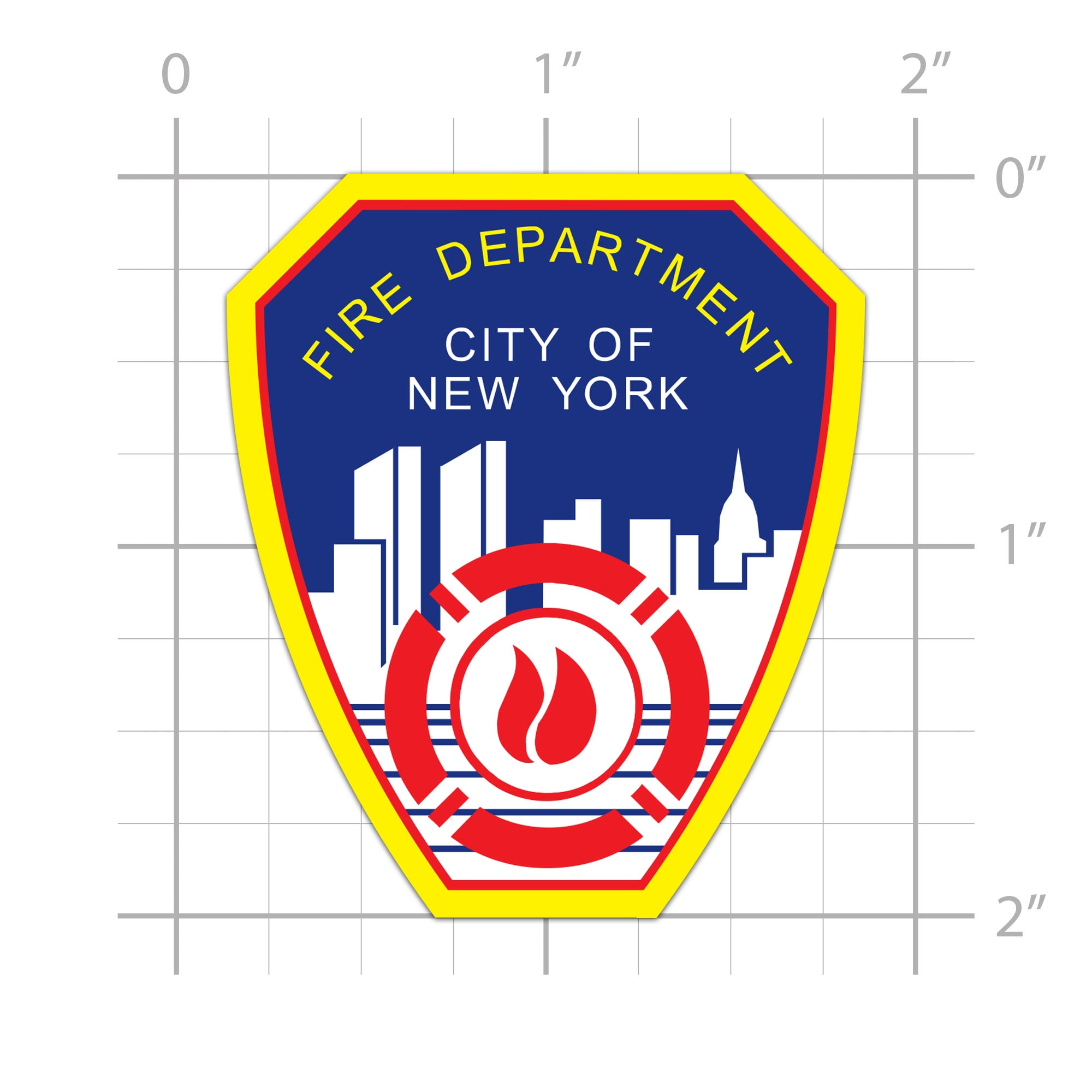 New York City Fire Department FDNY Sticker for water bottle phone ...