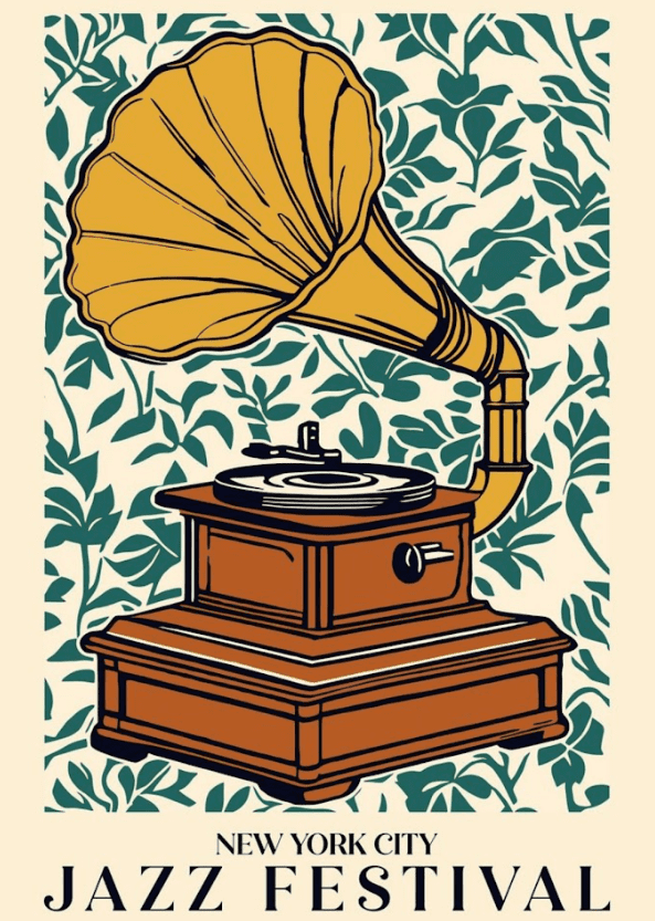 New York City Jazz Festival Poster 24x36 - Iconic Event, Vibrant Design ...