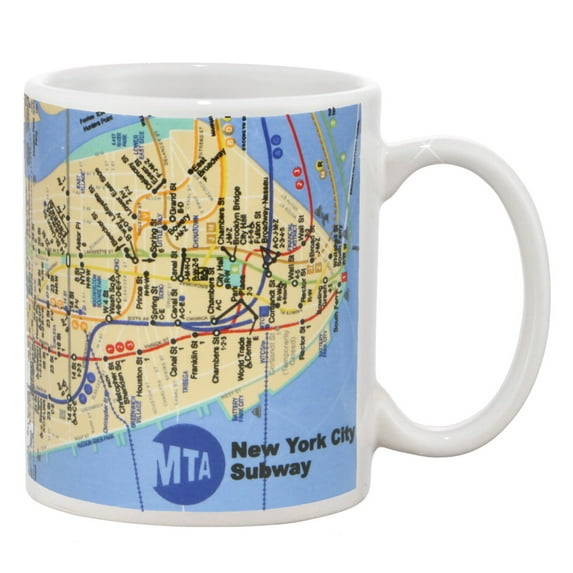 MTA Official NYC Subway Map Coffee Mug - USA Souvenir Cup - Walmart.com