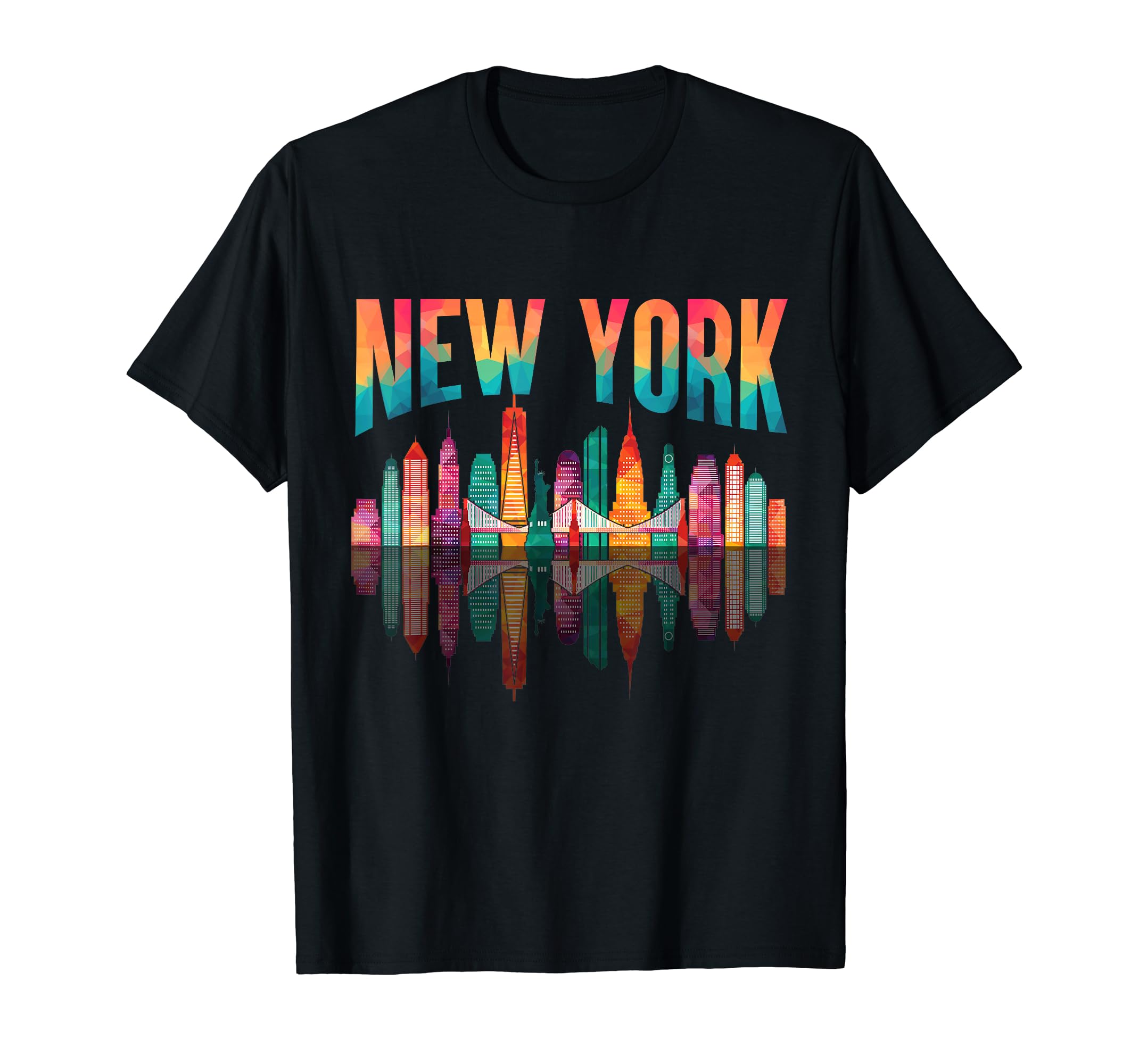 New York City Manhattan NYC Retro 70s 80s Skyline NY City T-Shirt ...