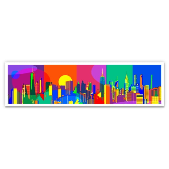 New York City Manhattan Skyline - 8" Vinyl Sticker - For Car Laptop I ...