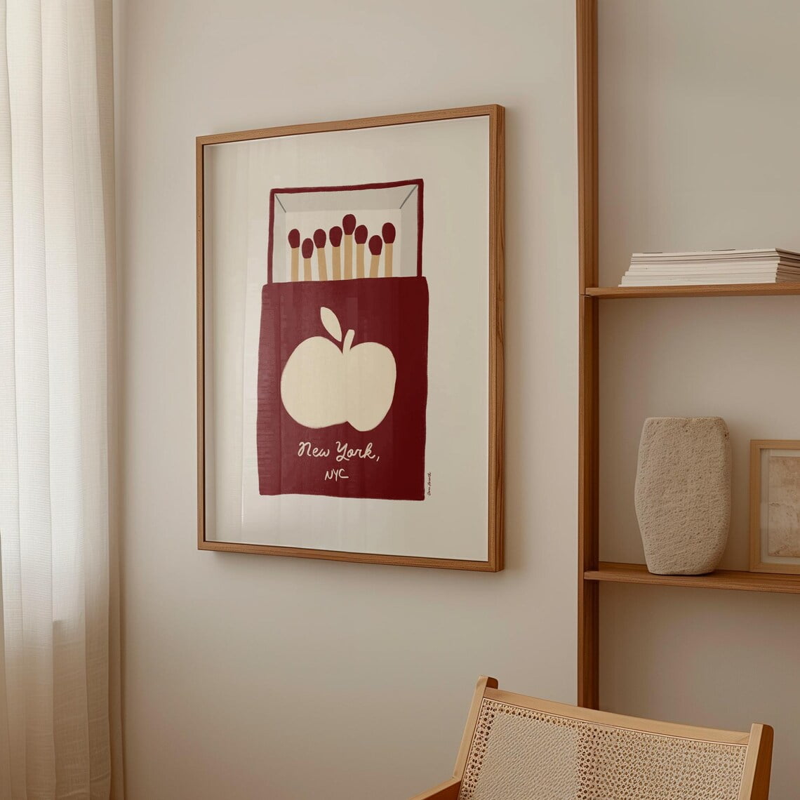 New York City Matchbox Wall Art, Matchbox Print, Trendy Bar Cart Art ...