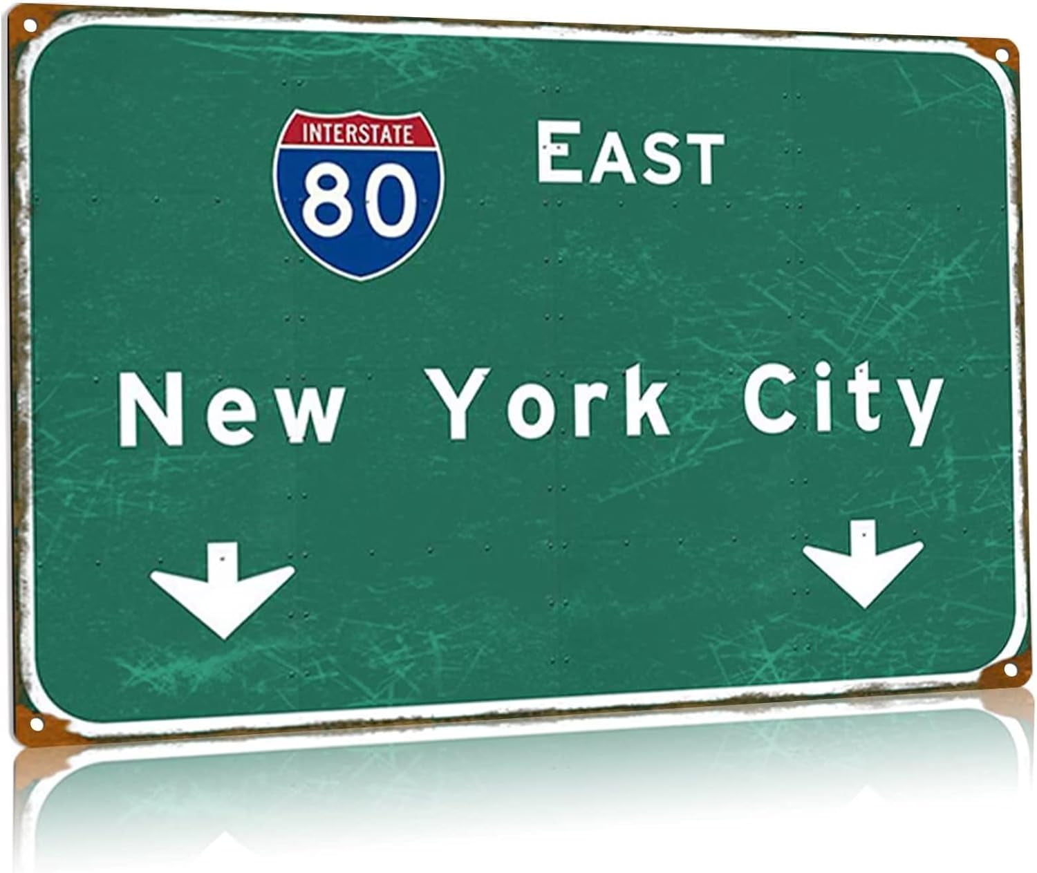 New York City Metal Tin Signs Nyc East Interstate 80 Metal Poster ...