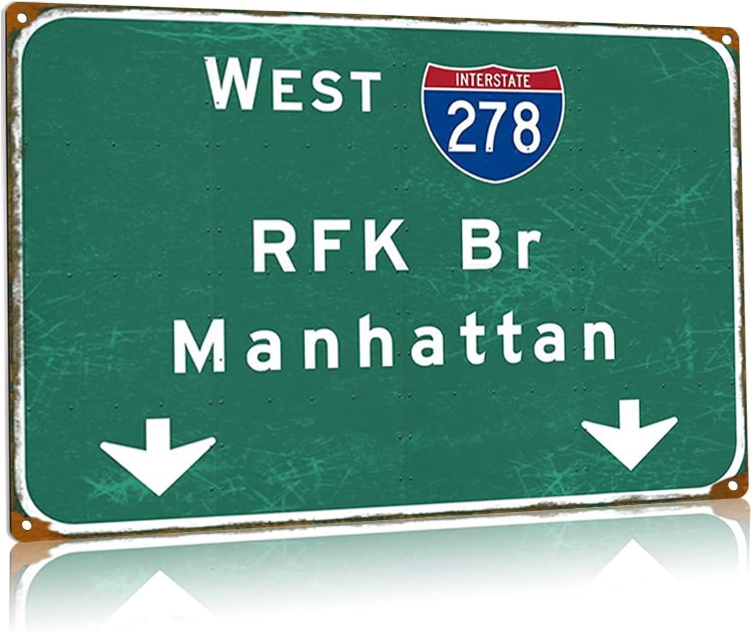 New York City Metal Tin Signs Nyc East Interstate 80 Metal Poster ...