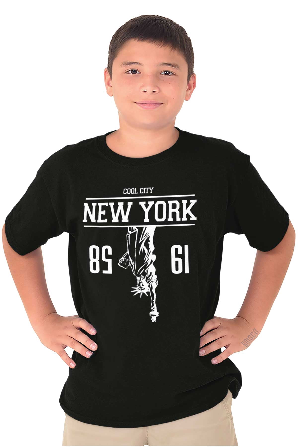 New York City NYC Statue of Liberty Crewneck T Shirts Boy Girl Teen ...