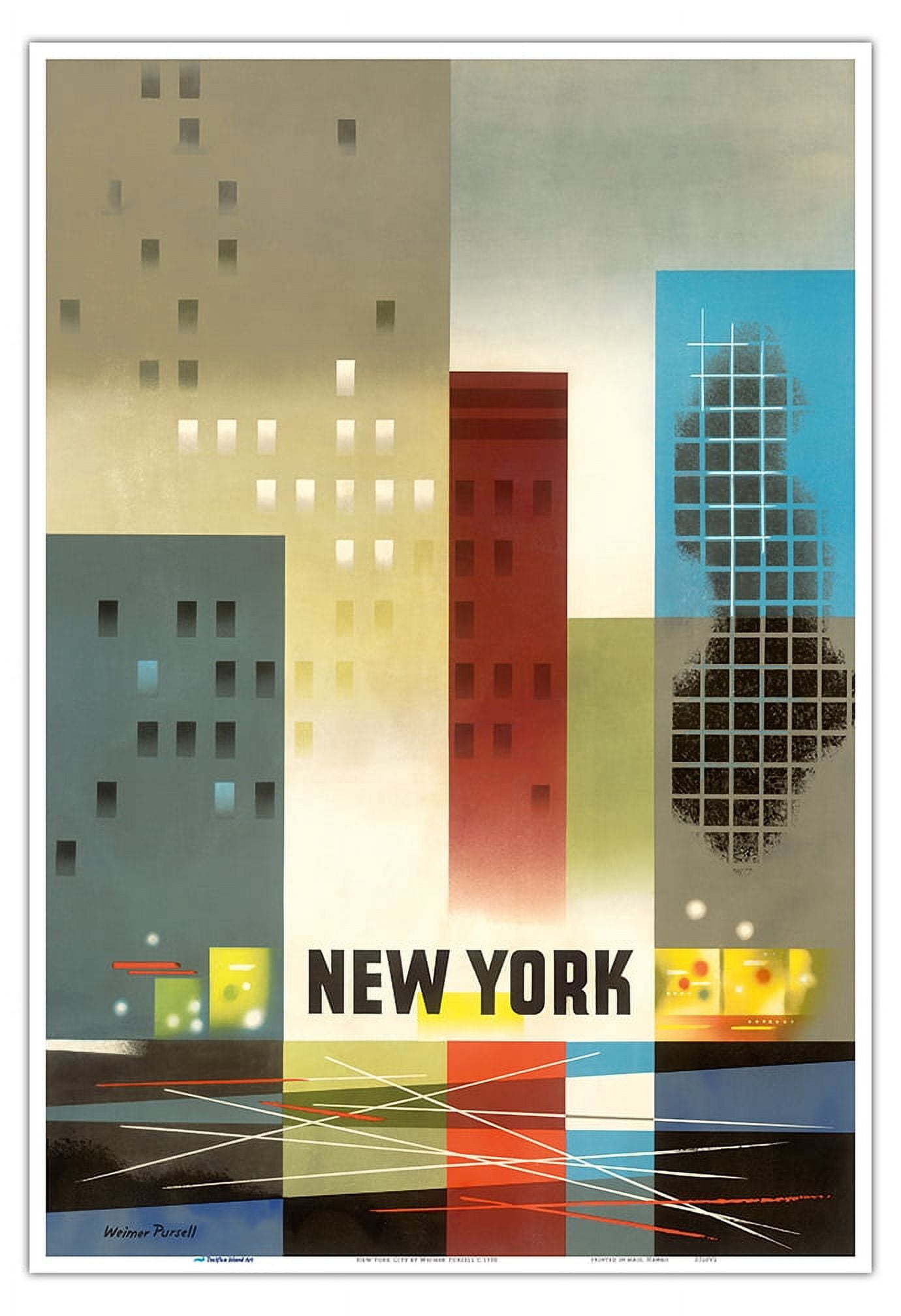 New York City - New York - Vintage Airline Travel Poster by Weimer ...