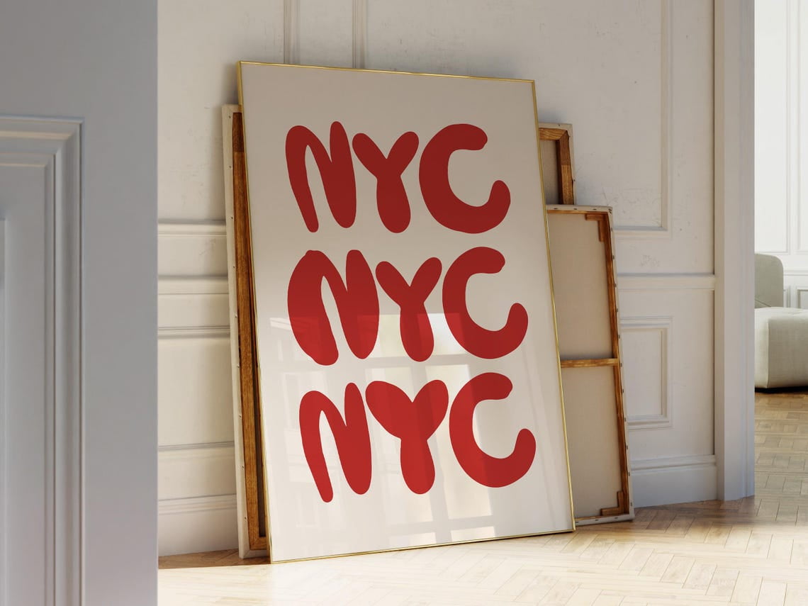 New York City Print, Nyc Aesthetic Poster, Retro New York Print, Preppy ...