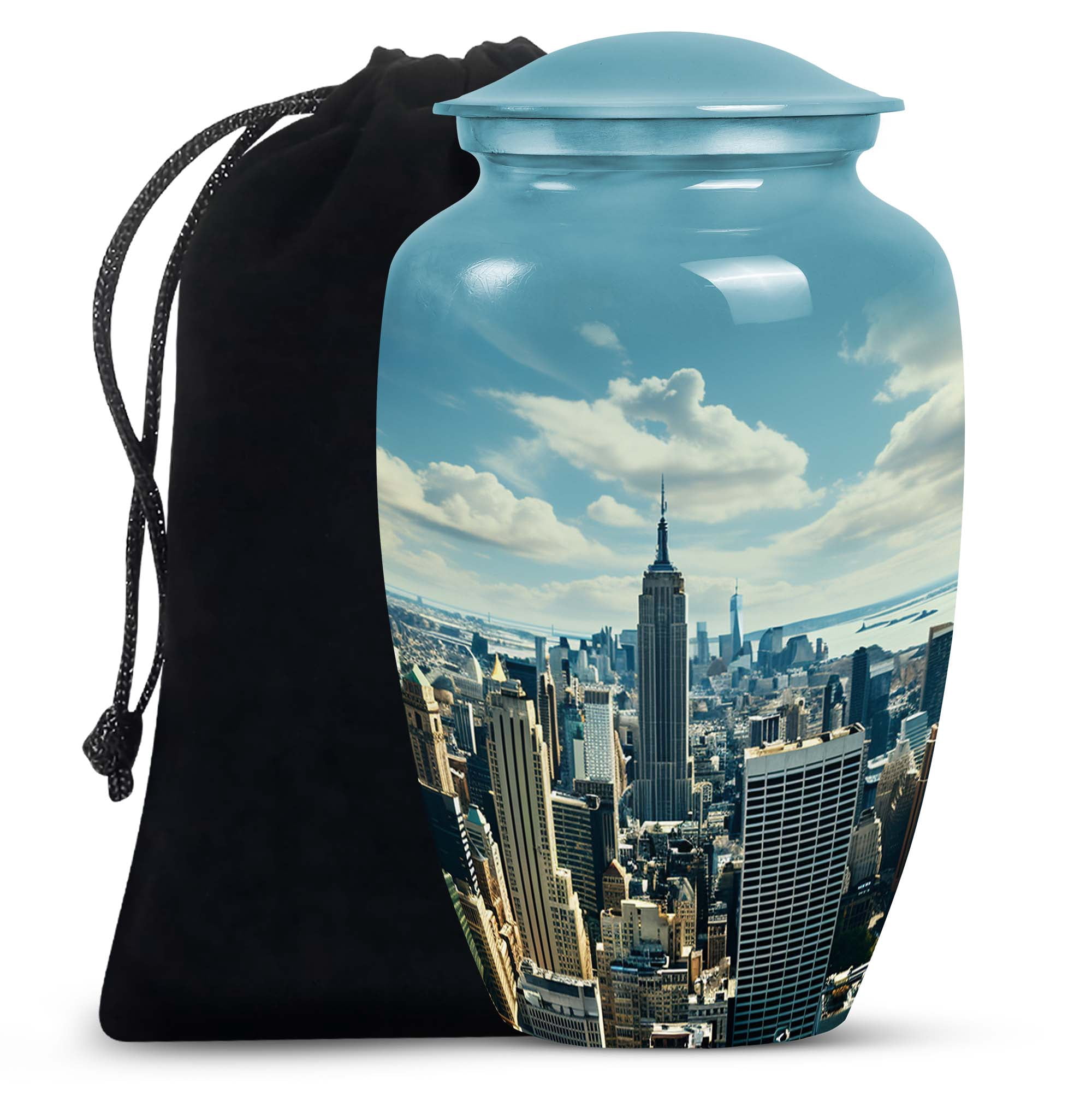 New York City Skyline - Memorial Large Urns - Ash Urns For Humans - 10 ...