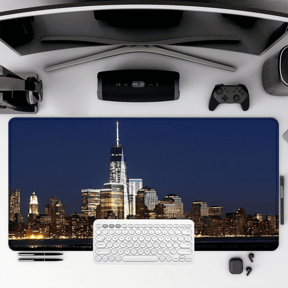 New York City Skyline Mouse Pad 35.4 x 15.8 Inches Rubber Desk Mat for ...