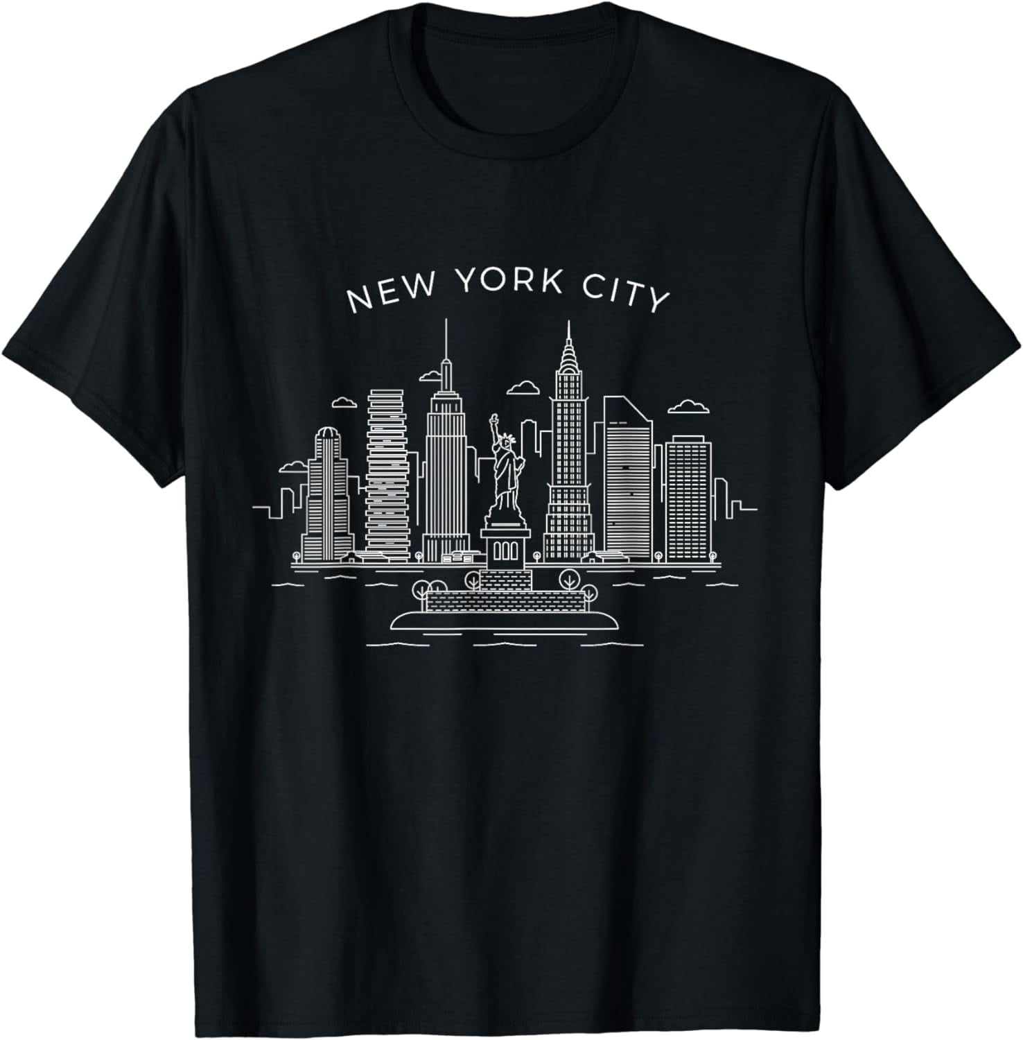 New York City Skyline NY Vintage New York City NYC T-Shirt - Walmart.com