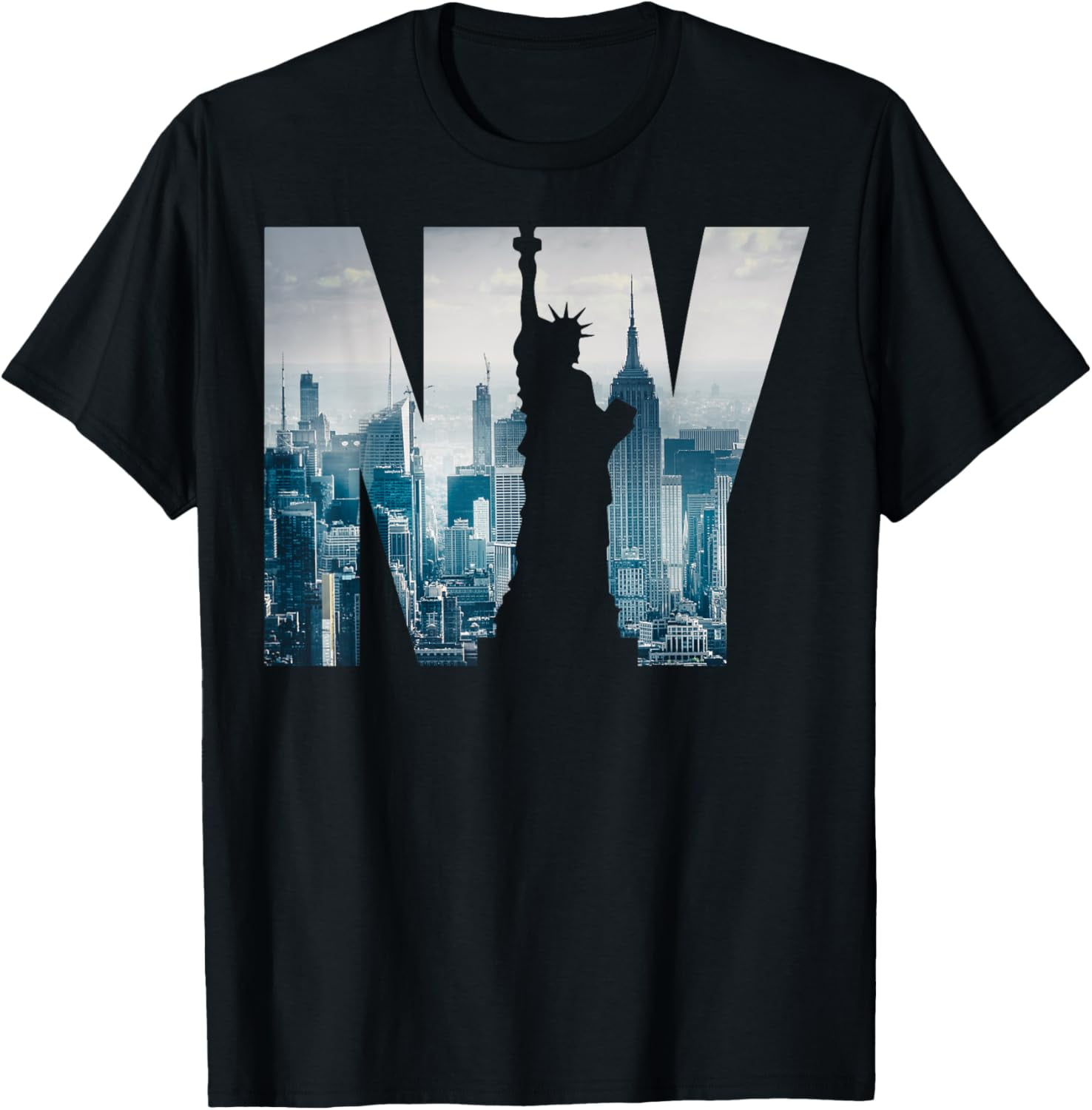 New York City Skyline New York Illustration Graphic T-Shirt - Walmart.com