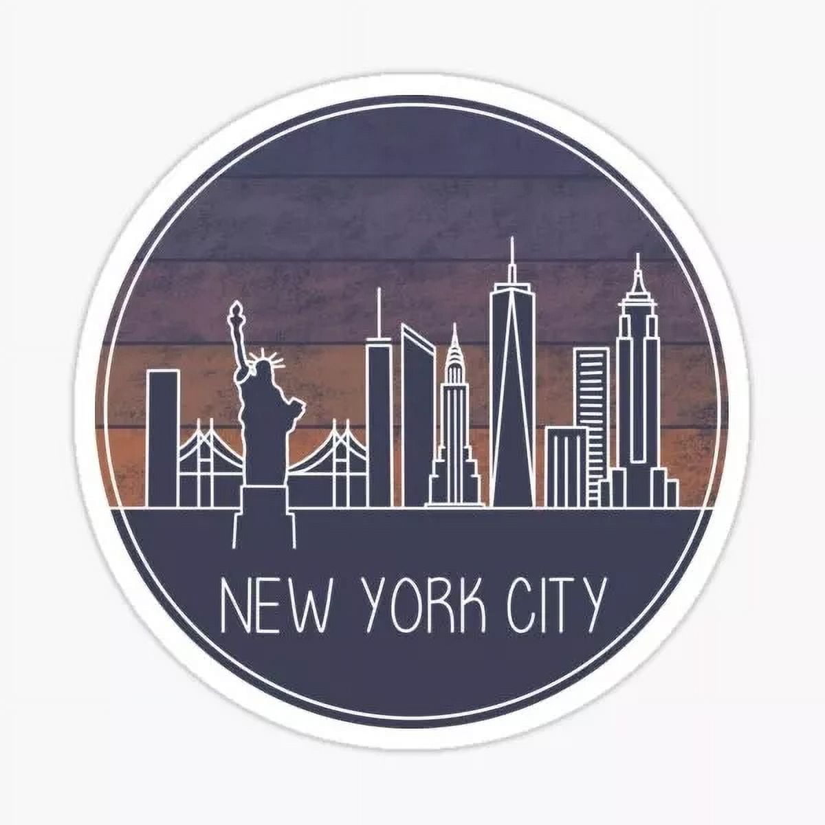 New York City Skyline Nyc Hometown Travel Sticker Phone Decal Water ...