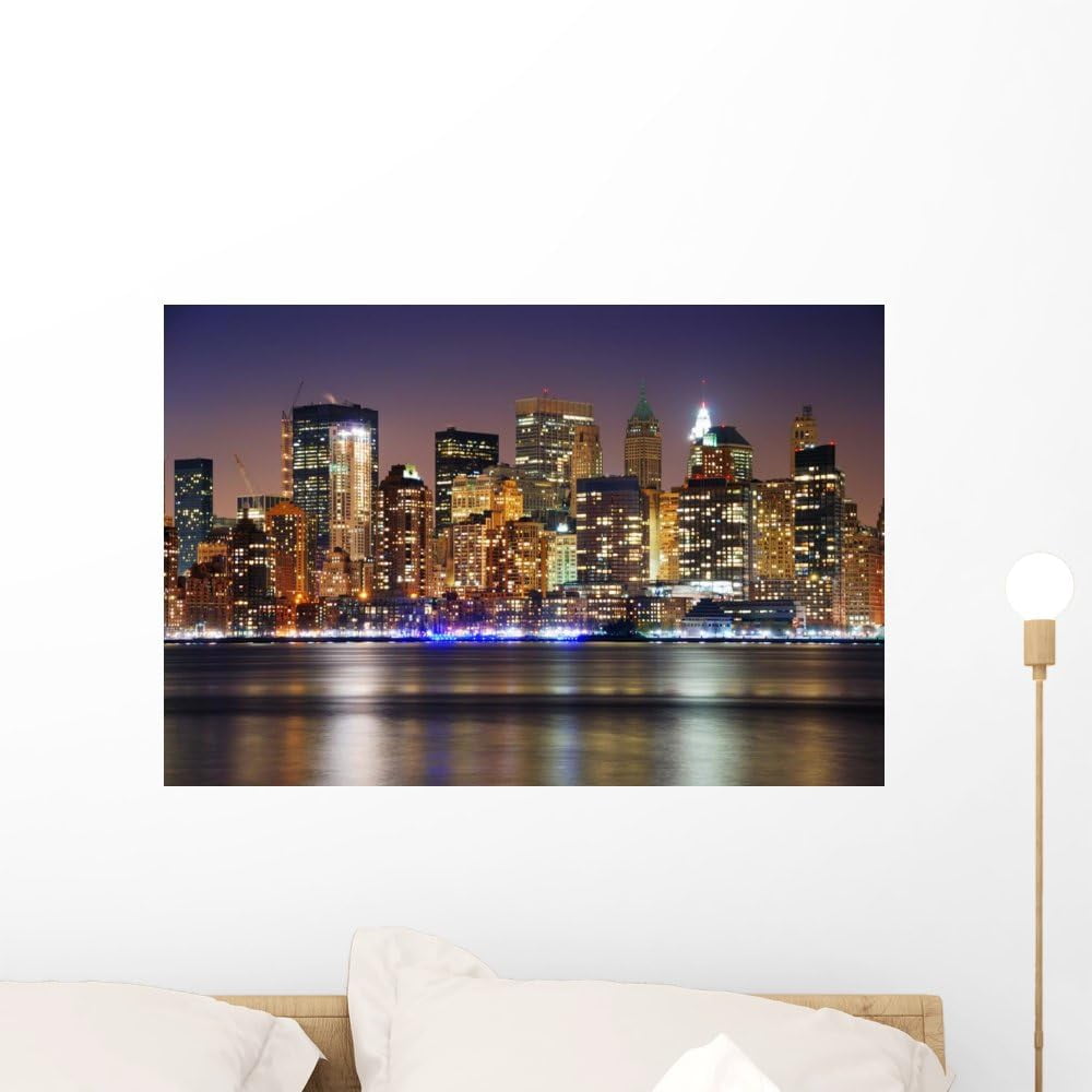 New York City Skyline Wall Mural Peel And Stick Graphic (24 In W X 16 ... New York City Skyline Wall Mural Peel And Stick Graphic (24 In W X 16 ...