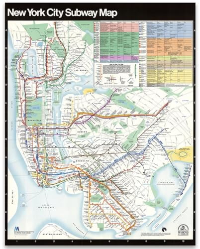 New York City Subway Map 1979-28x36 Unframed Art Print Poster Paper ...