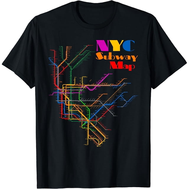 New York City Subway Map Shirt NYC Metro Map T-Shirt Gift - Walmart.com