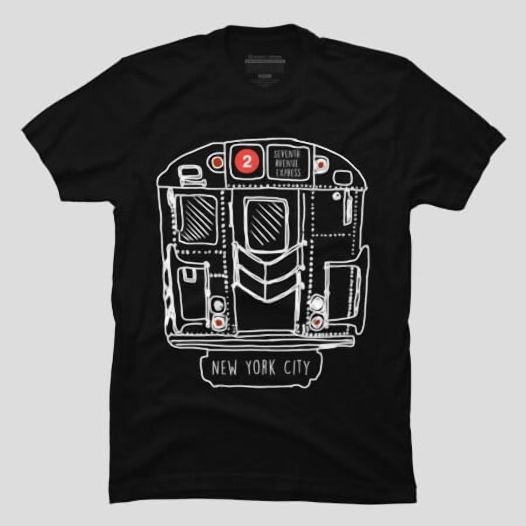 New York City Subway Queens 2 Express Train, H28861 T-Shirt, for Men ...