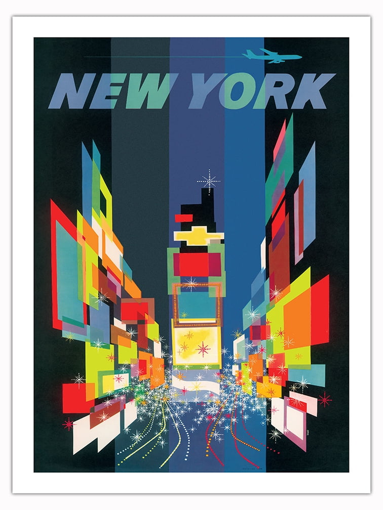 New York City Times Square - Vintage Travel Poster by David Klein c ...