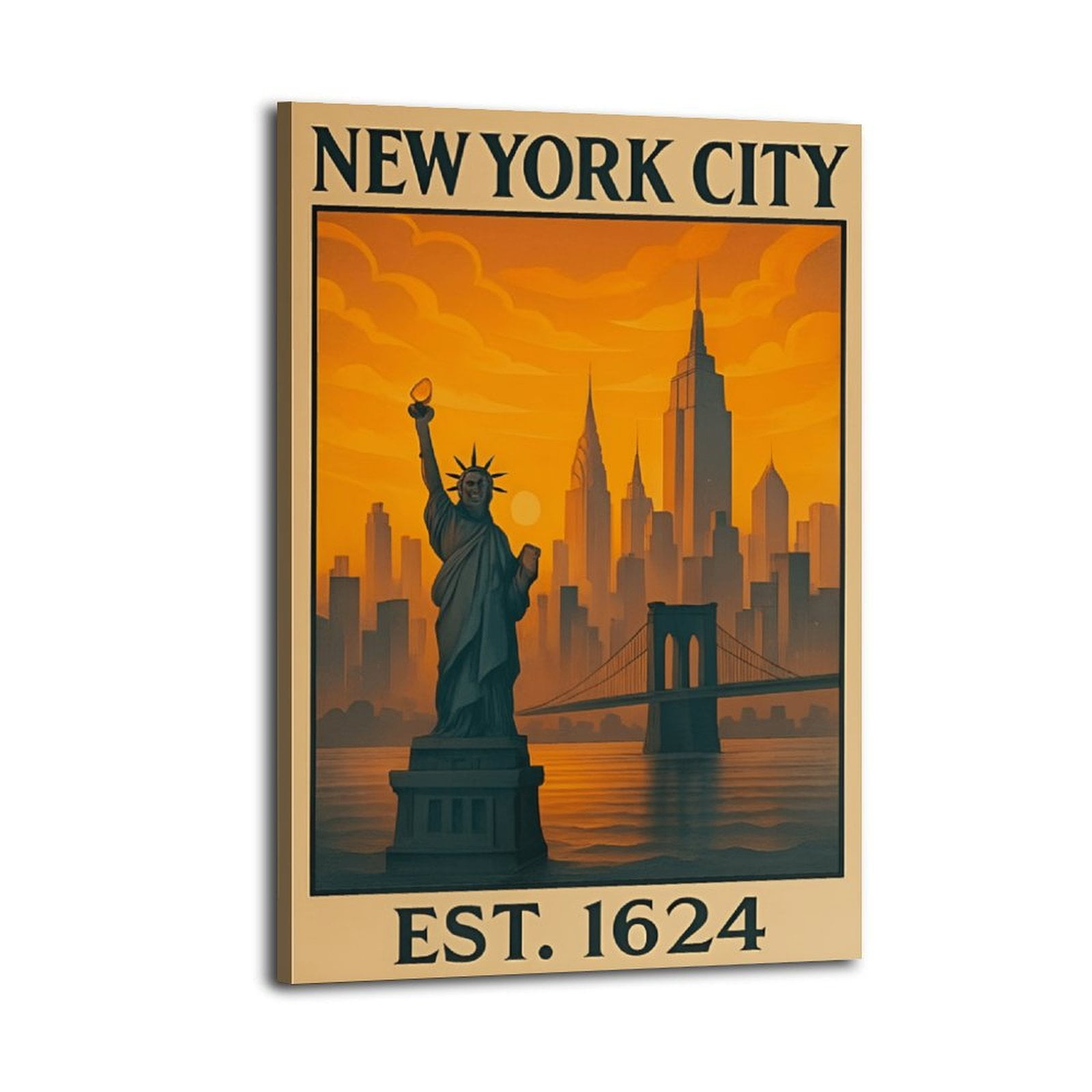 New York City Vintage Empire State Building NYC Memorabilia Poster ...