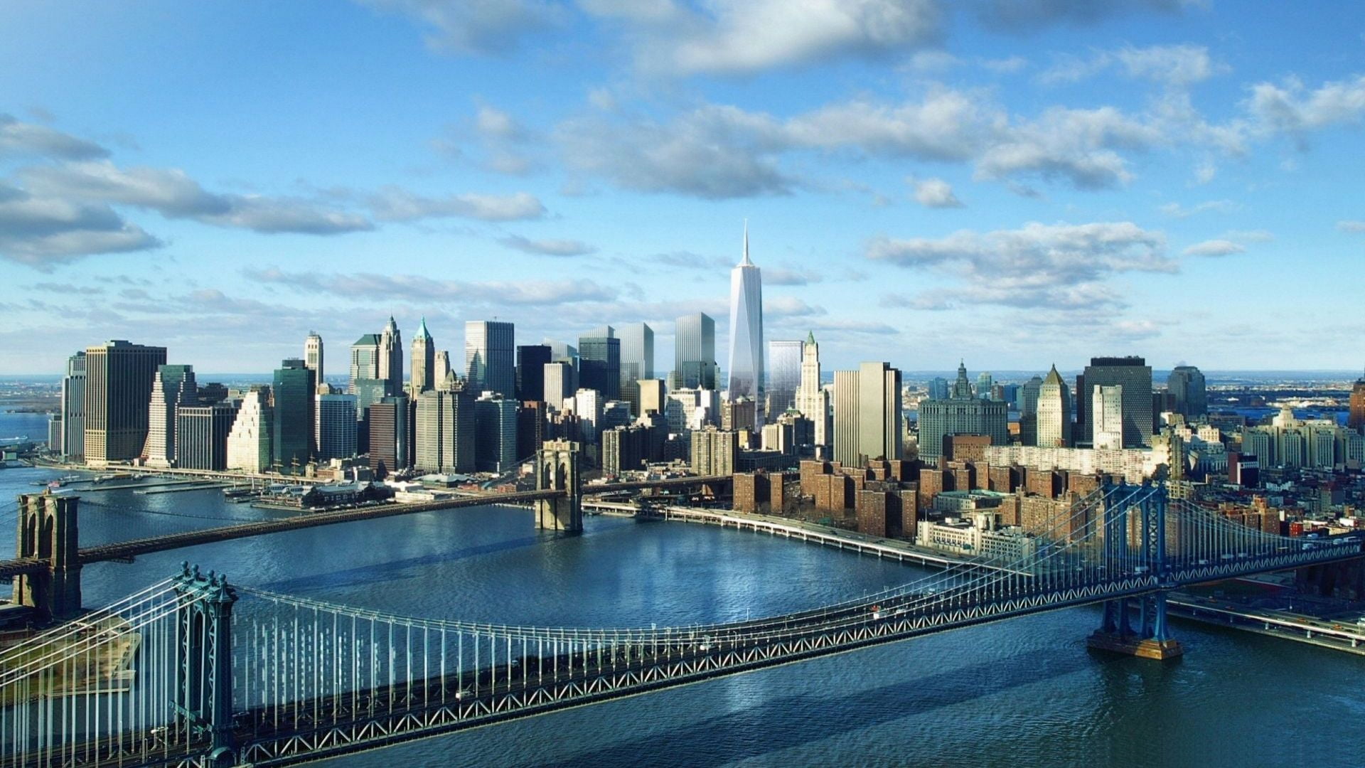 New York City Wall Art Queens Bridge Manhattan Skyline Picture Empire ...