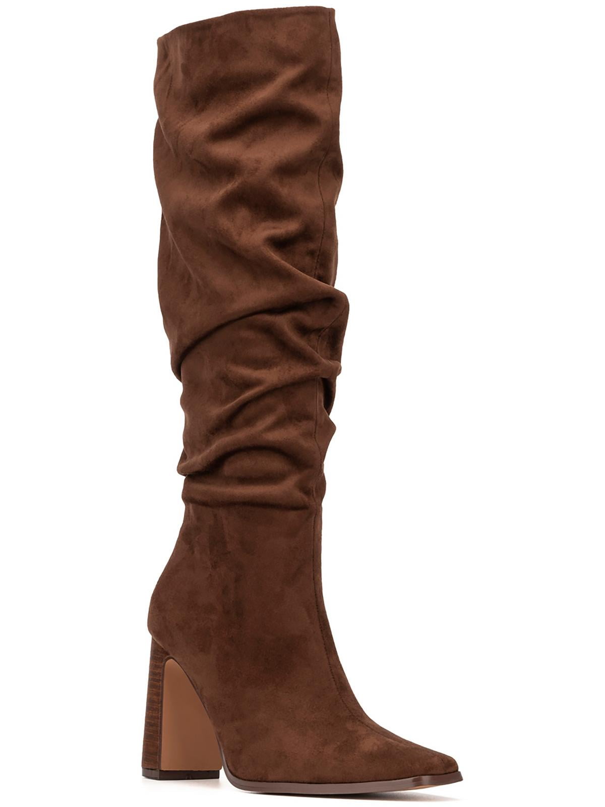New York & Company Womens Damaris Slouchy Faux Suede Knee-High Boots ...
