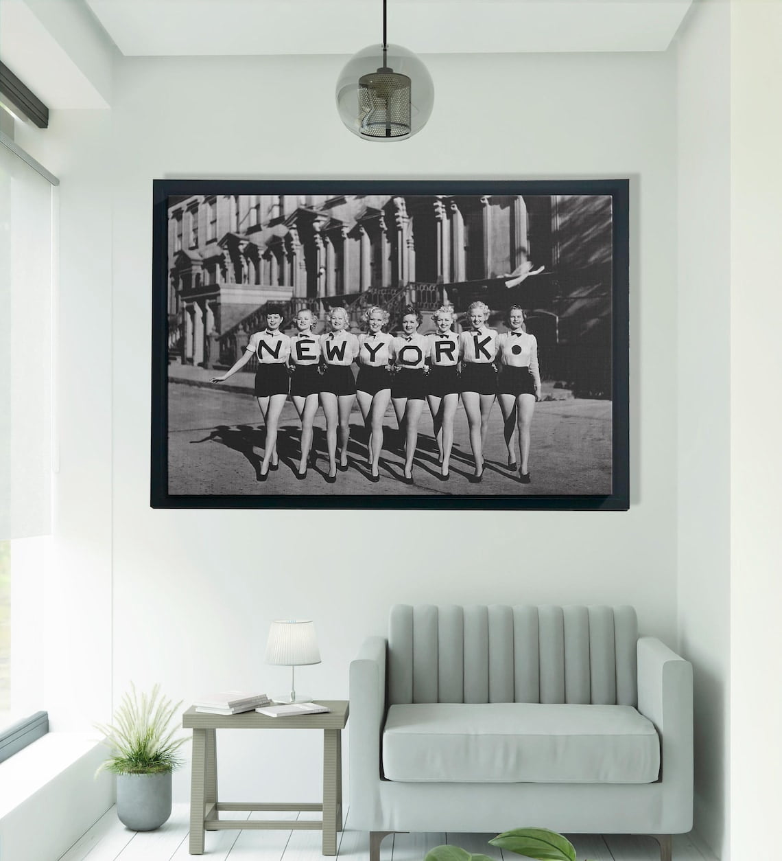 New York Dancers, Black And White, Retro Style City Decor, Women Dance ...