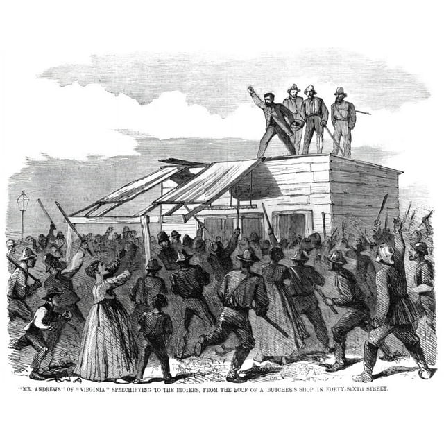 New York Draft Riots, 1863. N''Mr. Andrews' Of 'Virginia' Speechifying ...