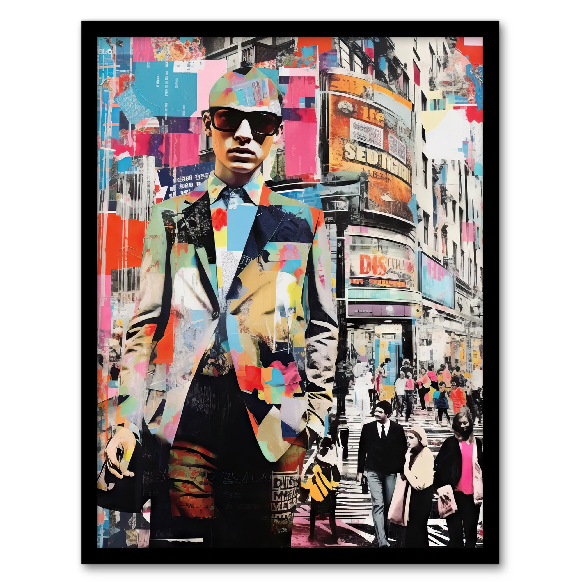 New York Fashion Advert Collage Artwork Busy Metropolitan City Street ...