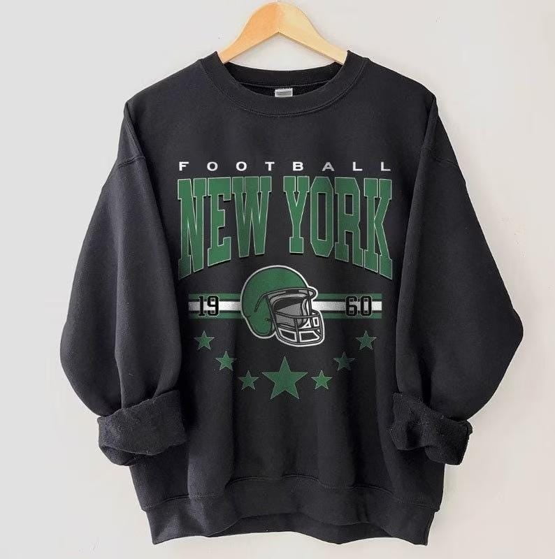 New York Football Retro 80s Vintage Style Sweatshirt, New York Football ...