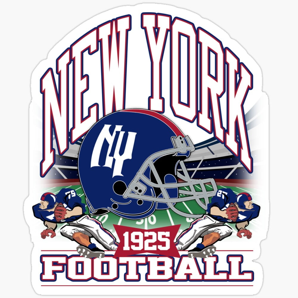 New York Football - Vintage Gridiron Legacy V2 Sticker Baseball Sticker ...