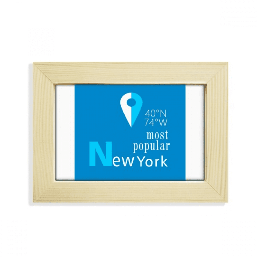 New York Geography Coordinates Trave Desktop Decorate Photo Frame ...