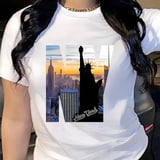 New York Inspired Print Crew Neck T-Shirt - Soft, Breathable, Casual ...