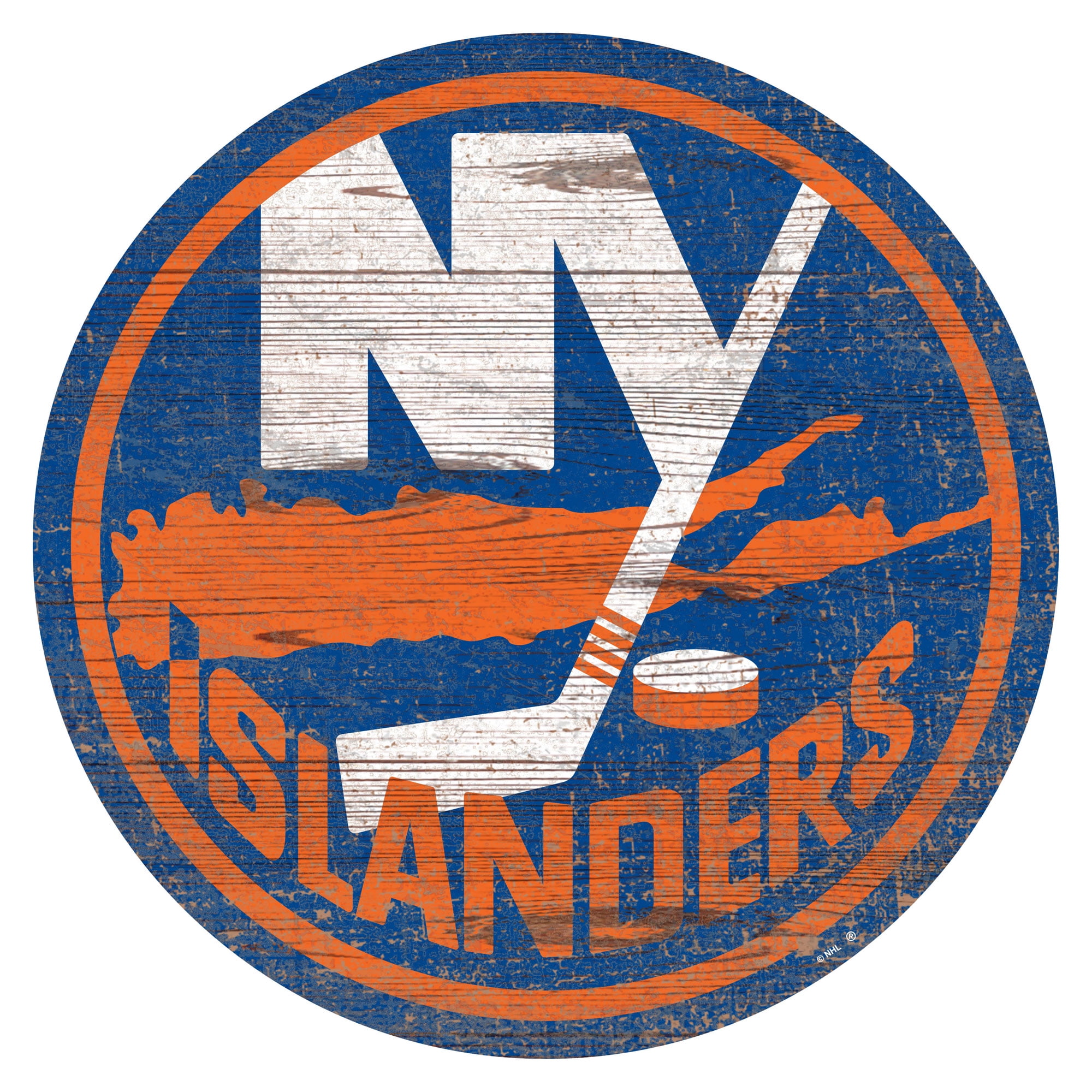 New York Islanders 24'' x 24'' Distressed Logo Cutout Sign - Walmart.com