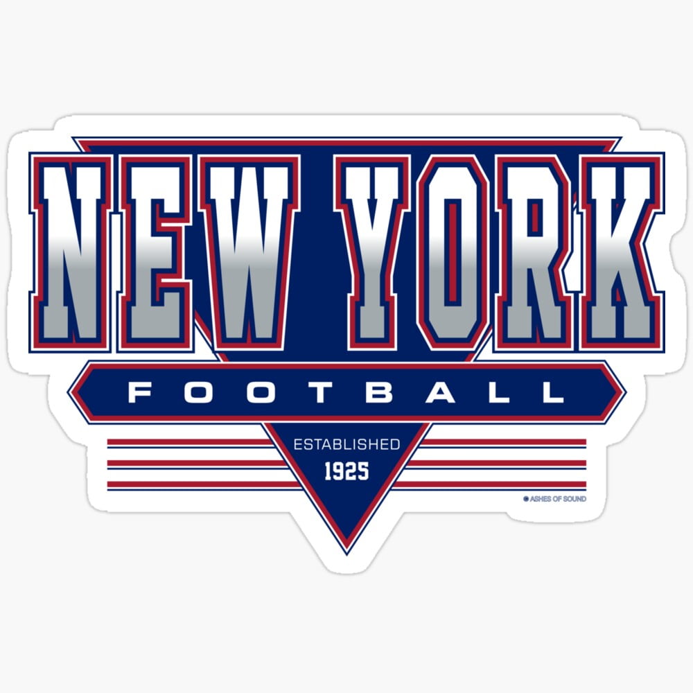 New York, Jersey Football Retro, Vintage Giants Inspired 90S Sticker ...