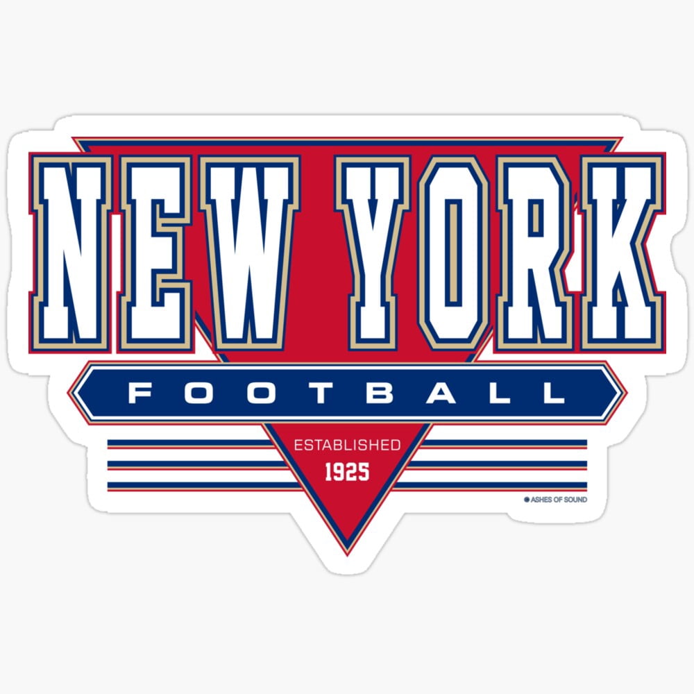 New York, Jersey Football Retro, Vintage Giants Inspired 90S Sticker ...