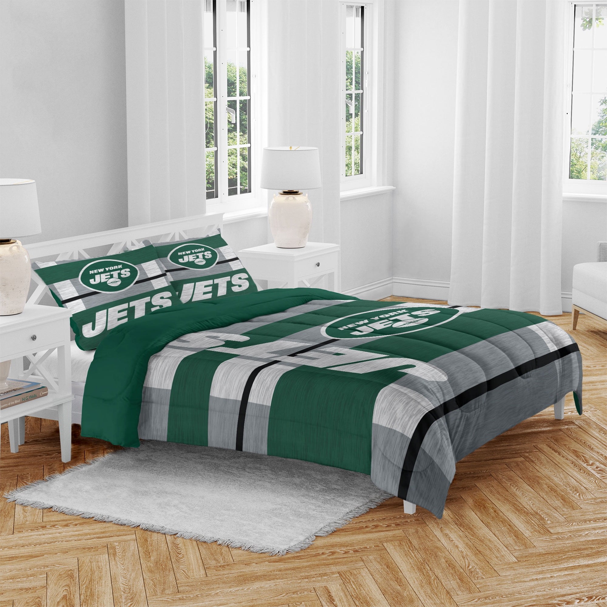 Pegasus Home Fashions NFL New York Jets Comforter Full/Queen Bed Set ...