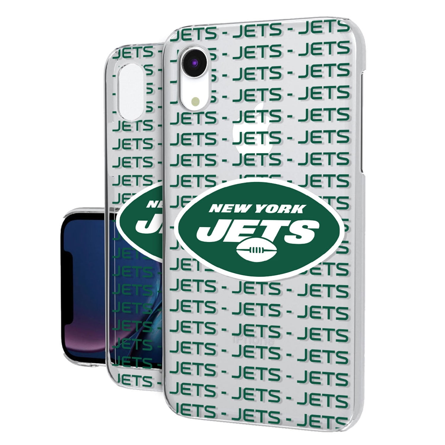 New York Jets iPhone Clear Text Backdrop Design Case - Walmart.com