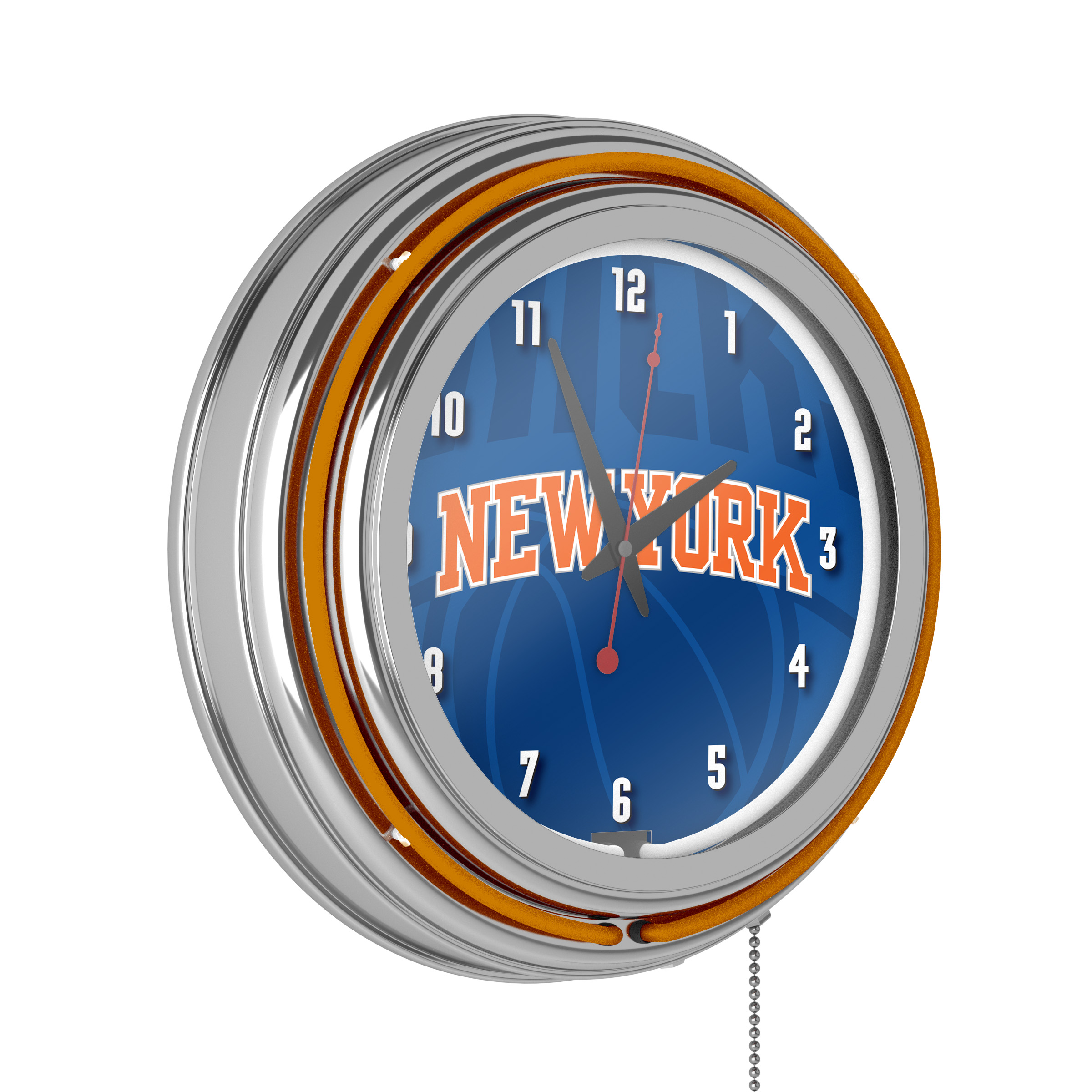 New York Knicks Fade Retro Neon Analog Wall Clock with Pull Chain ...