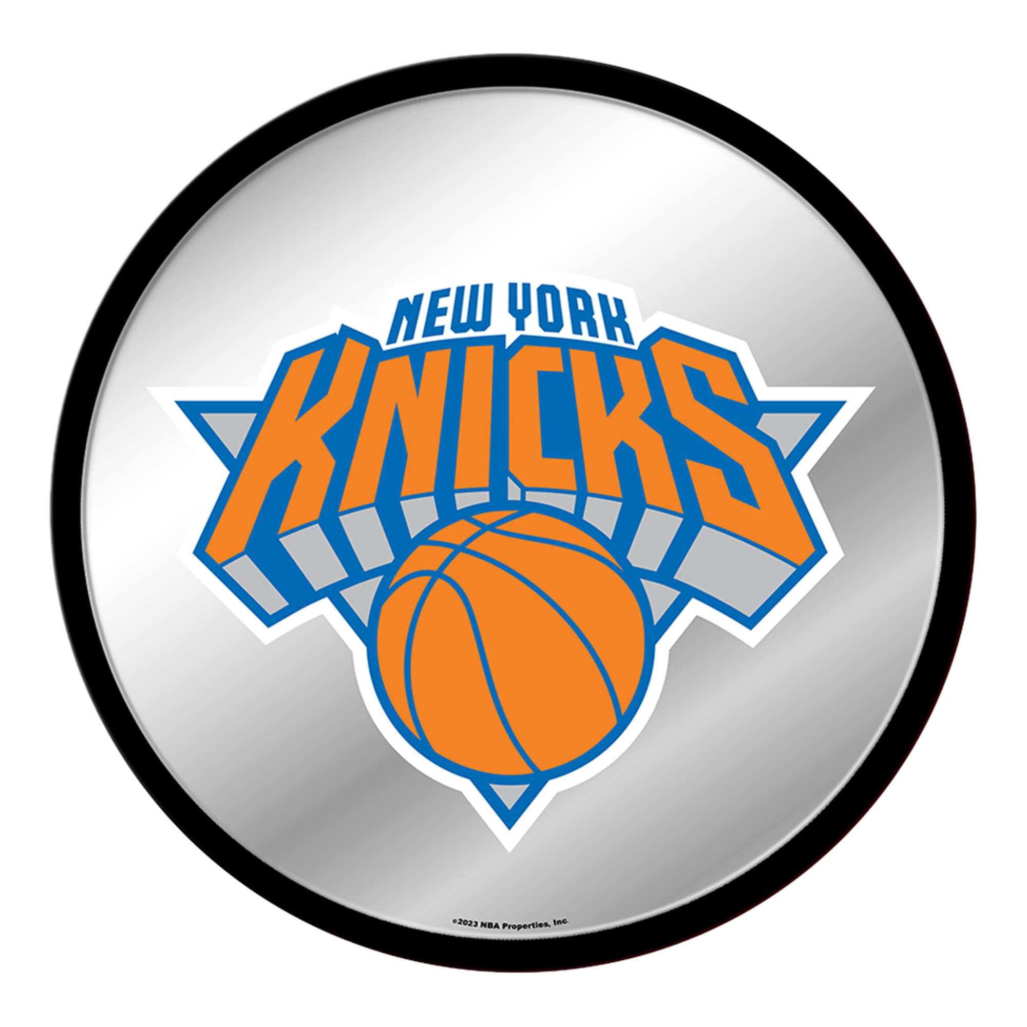 New York Knicks 17.5" Modern Disc Mirrored Wall Sign - Walmart.com