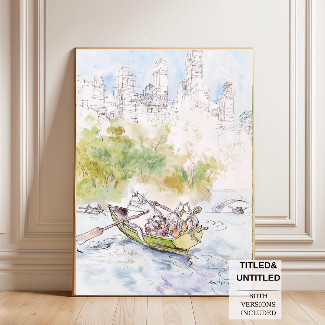 New York Magazine Central Park Boat Ride Art Print Vintage 1992 ...