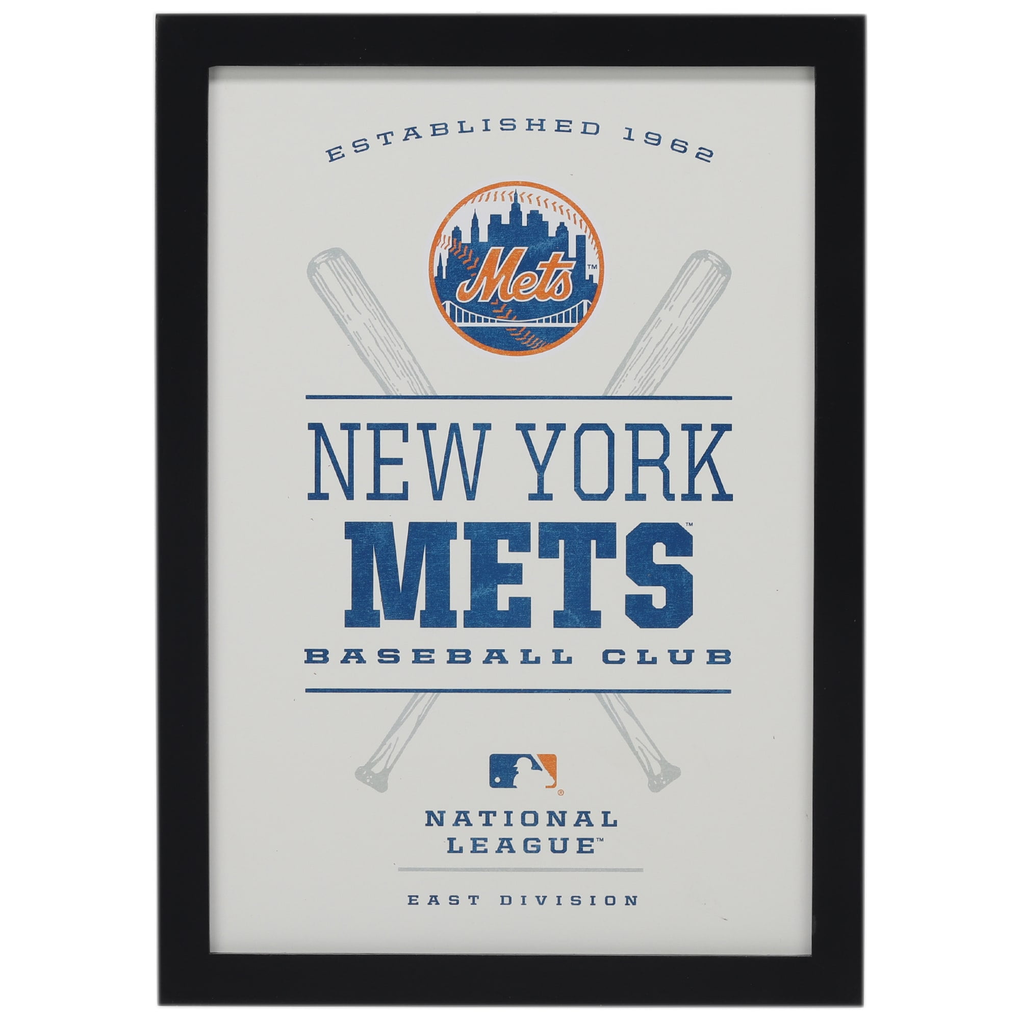New York Mets 10'' x 14'' Team Framed Wood Sign - Walmart.com