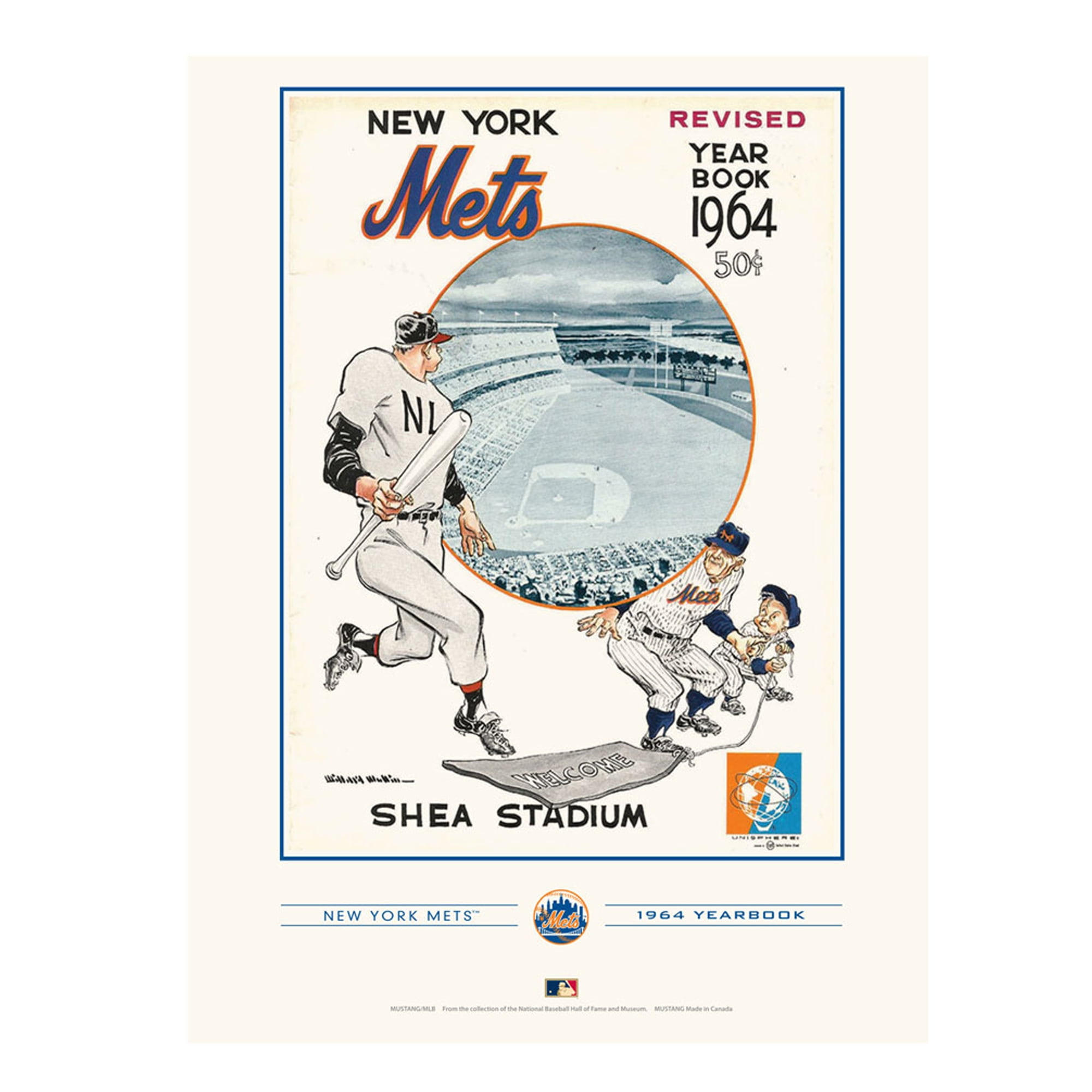 New York Mets 12" x 16" 1964 Program Cover Art Print - Walmart.com