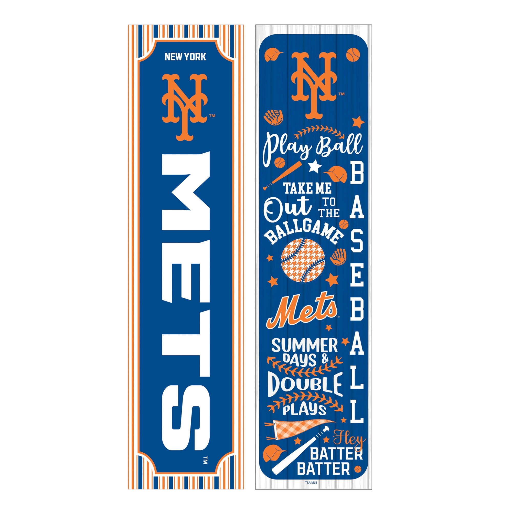 New York Mets 47" Double-Sided Spring Seasonal Porch Leaner Sign ...