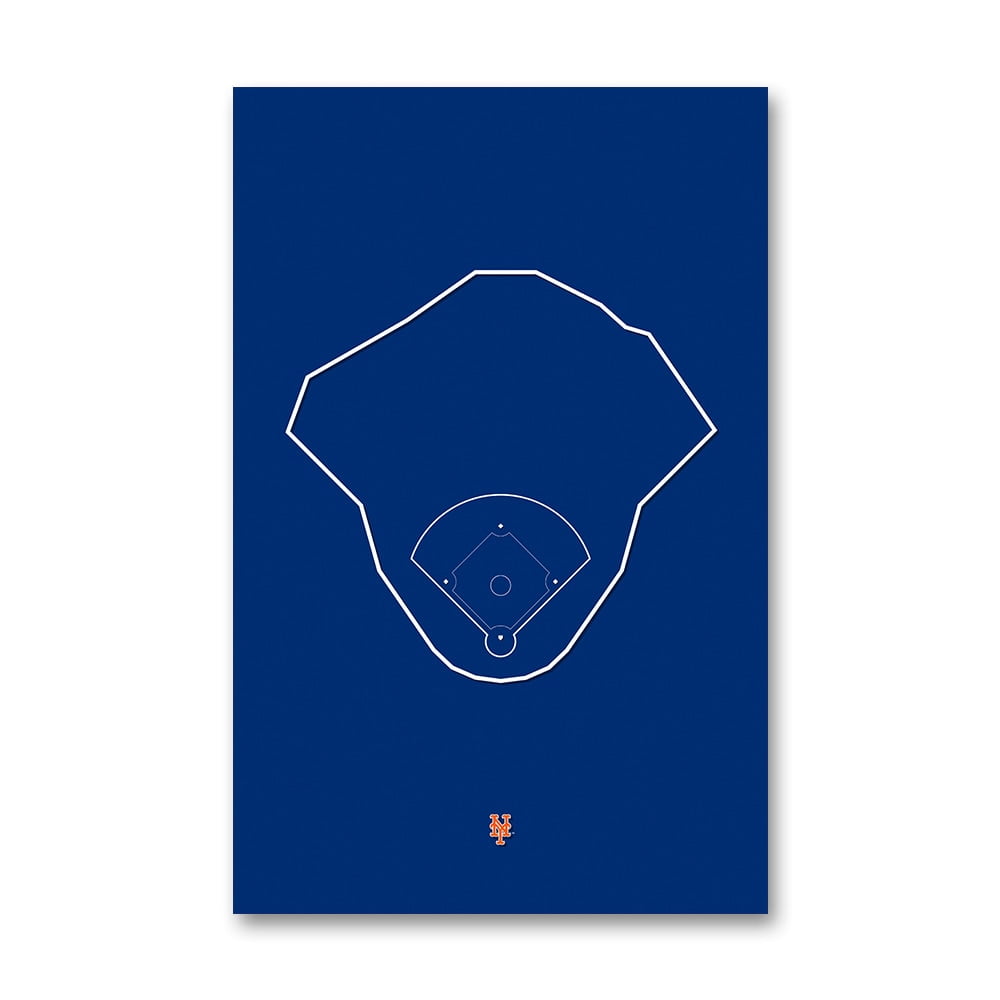New York Mets Citi Field 11" x 17" Ballpark Outline Art Poster ...