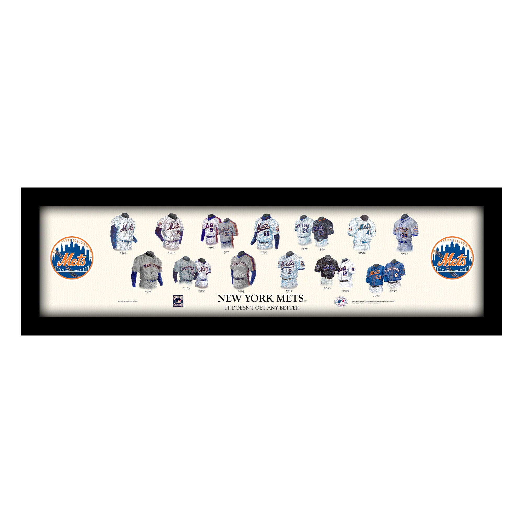 New York Mets Cooperstown Collection Framed Uniform Heritage Art Print ...