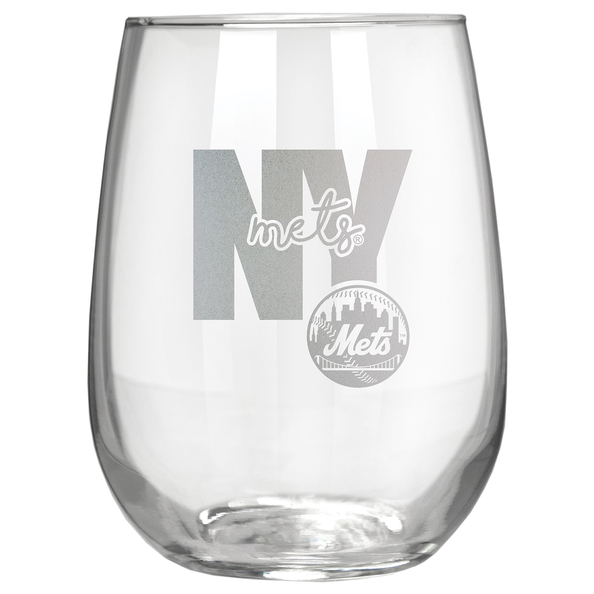 New York Mets Etched 17oz. City Stemless Wine Glass - Walmart.com