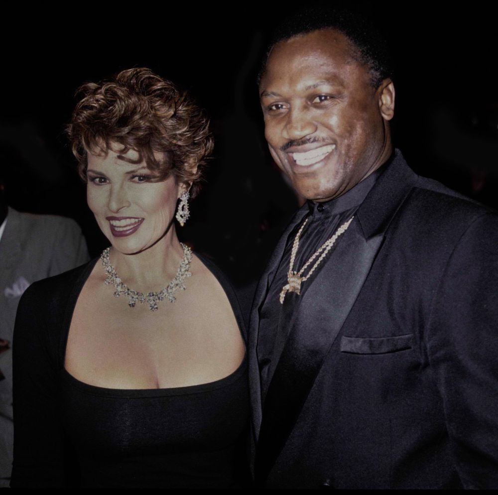 New York, NY. 1990. Raquel Welch Joe Frazier. Photo by Adam Scull ...