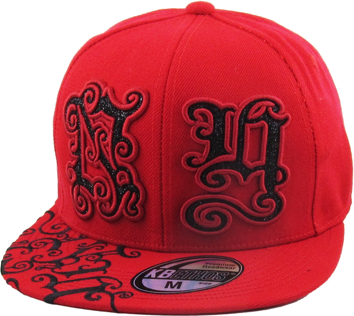 New York NY Flat Brim Fitted Baseball Cap Hat - Walmart.com