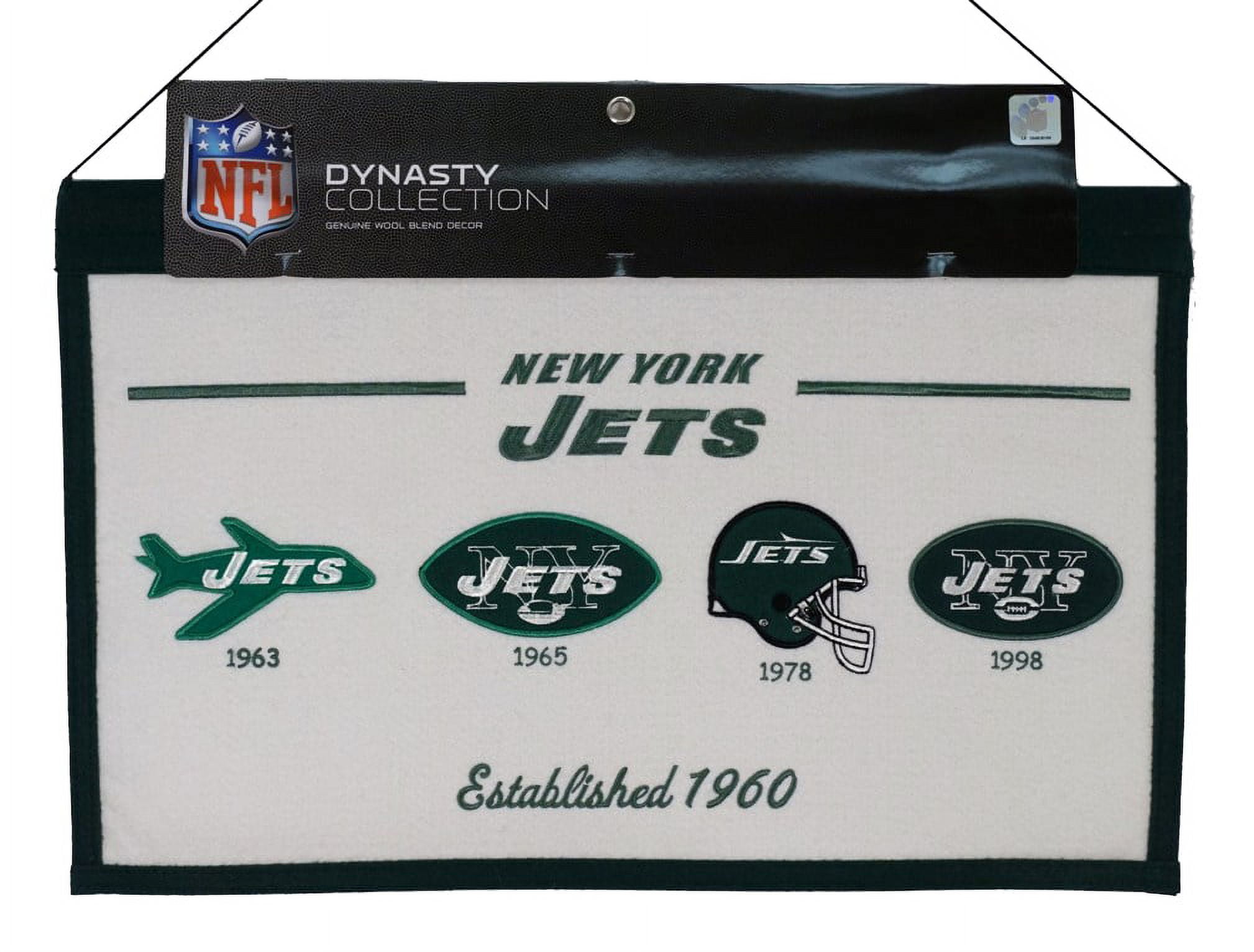 New York NY Football Jets 22x14 Wall Hanging Banner - Featuring Logos ...