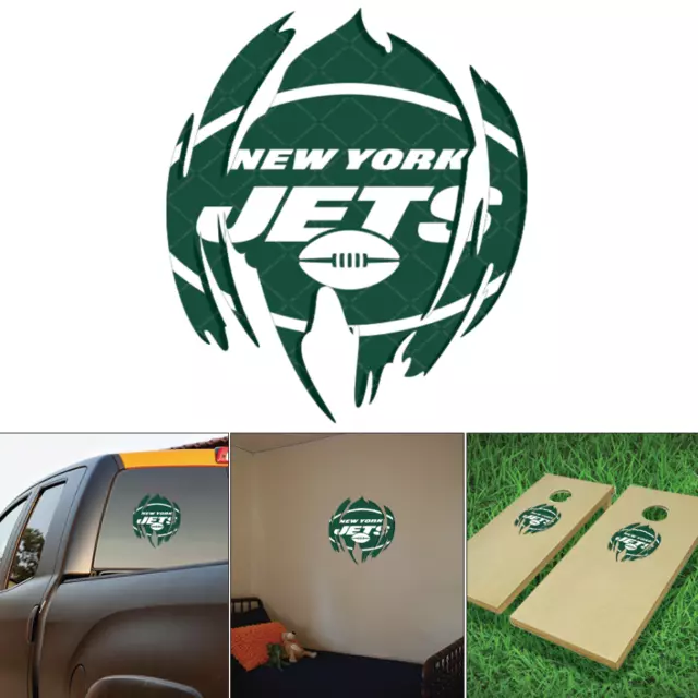 New York New York Football Team Distressed Scratched Decal Ripped Torn ...