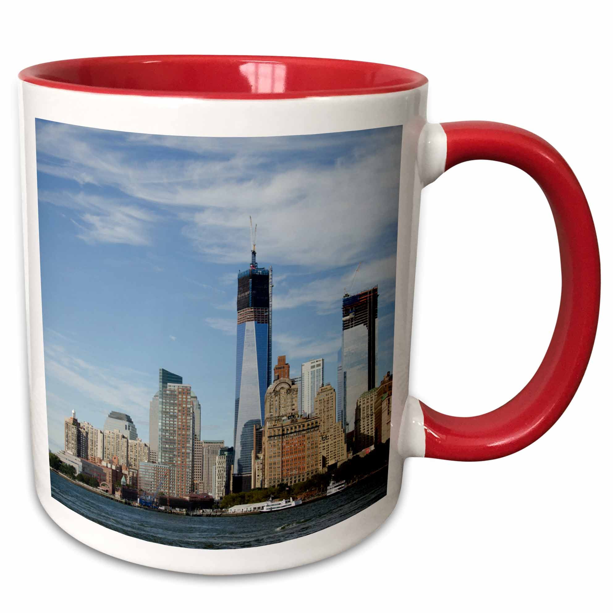 New York, New York. Manhattan city skyline including the Freedom tower ...